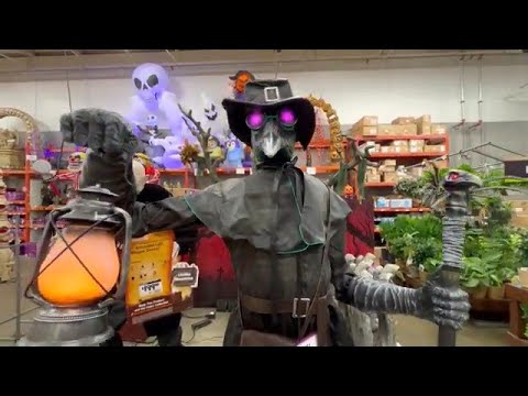Plague Doctor 7' Foot Halloween 2024 Animatronic @ THE HOME DEPOT ...