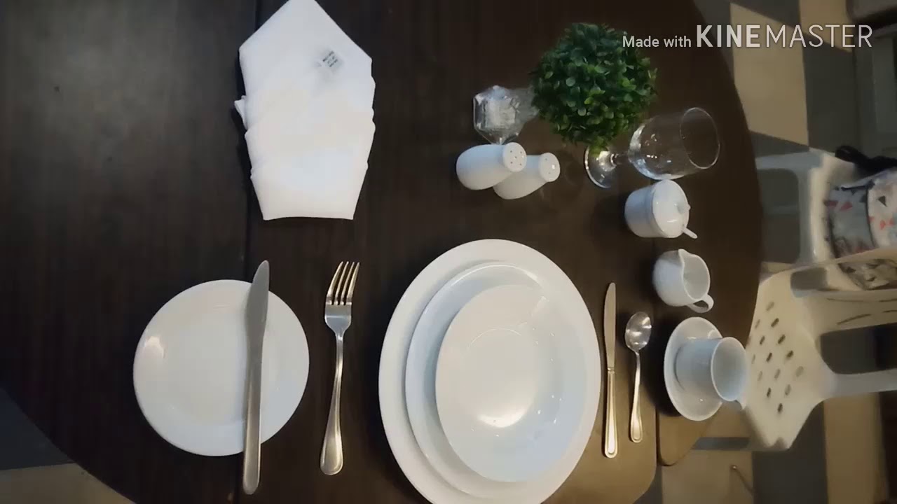 proper table setting (american breakfast and table de hote) - YouTube