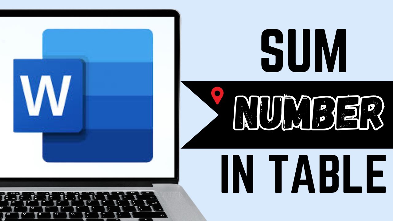 How to Sum Numbers in a Table in Word Using a Formula - YouTube
