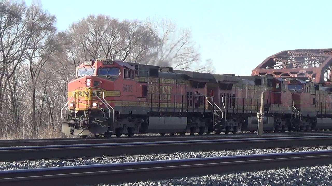BNSF 5403 South Blue Island, IL 2/17/16 - YouTube