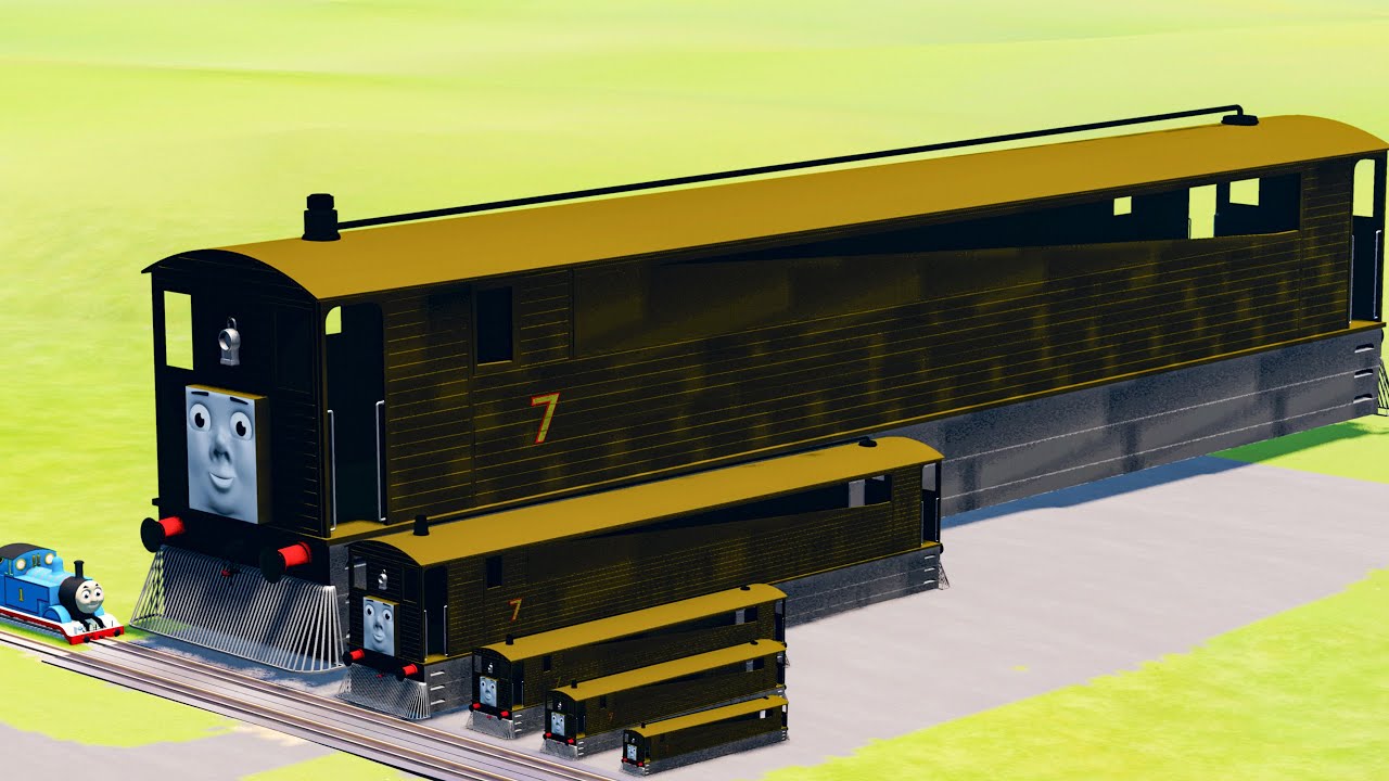 Big & Small Long Toby The Tram Engine vs Thomas The Train BeamNG.Drive ...