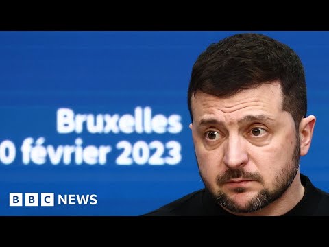 Ukraine's President Zelensky asks EU leaders for fighter jets - BBC News