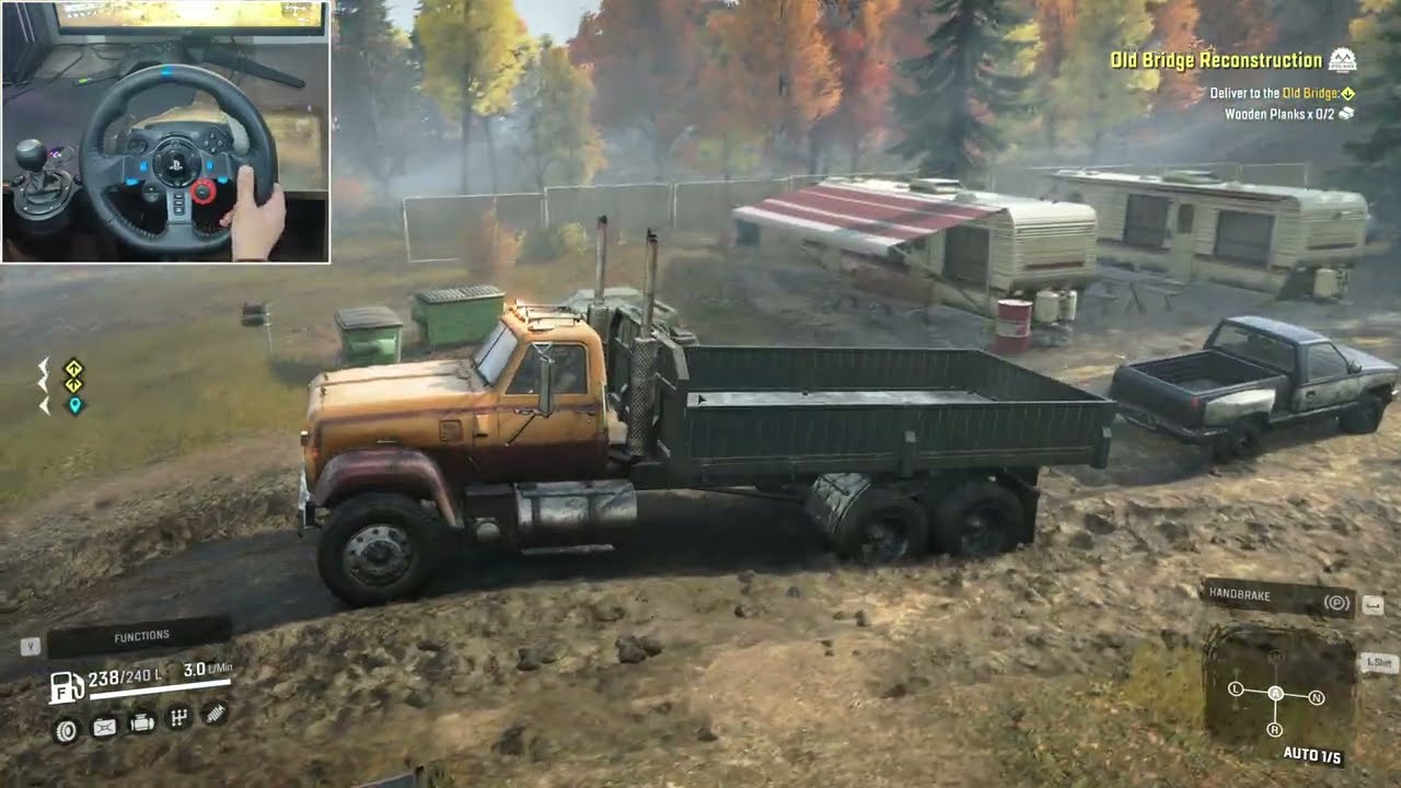 Delivery steels on a Muddy Road - Snowrunner Season 14 | Steering wheel ...