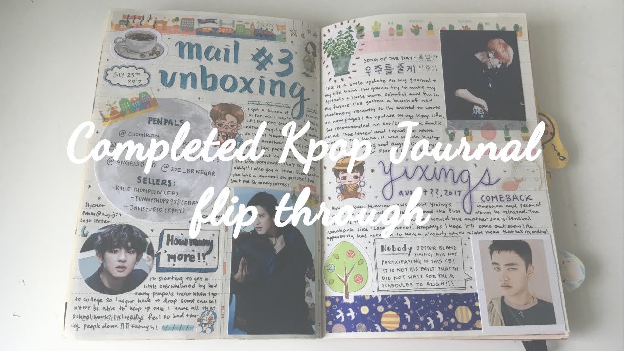 Completed Kpop Journal Flip Through + Tips On What To Put In It - YouTube