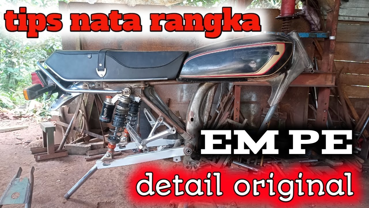 tata rangka cb gl100 bahan megapro detail original cb gl100 - YouTube