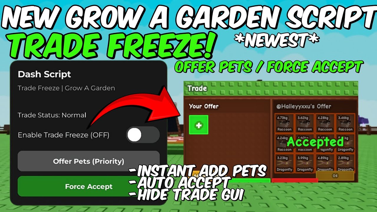 New Grow A Garden Script Trade Freeze | Trade Update 💱 | Pastebin Link ...