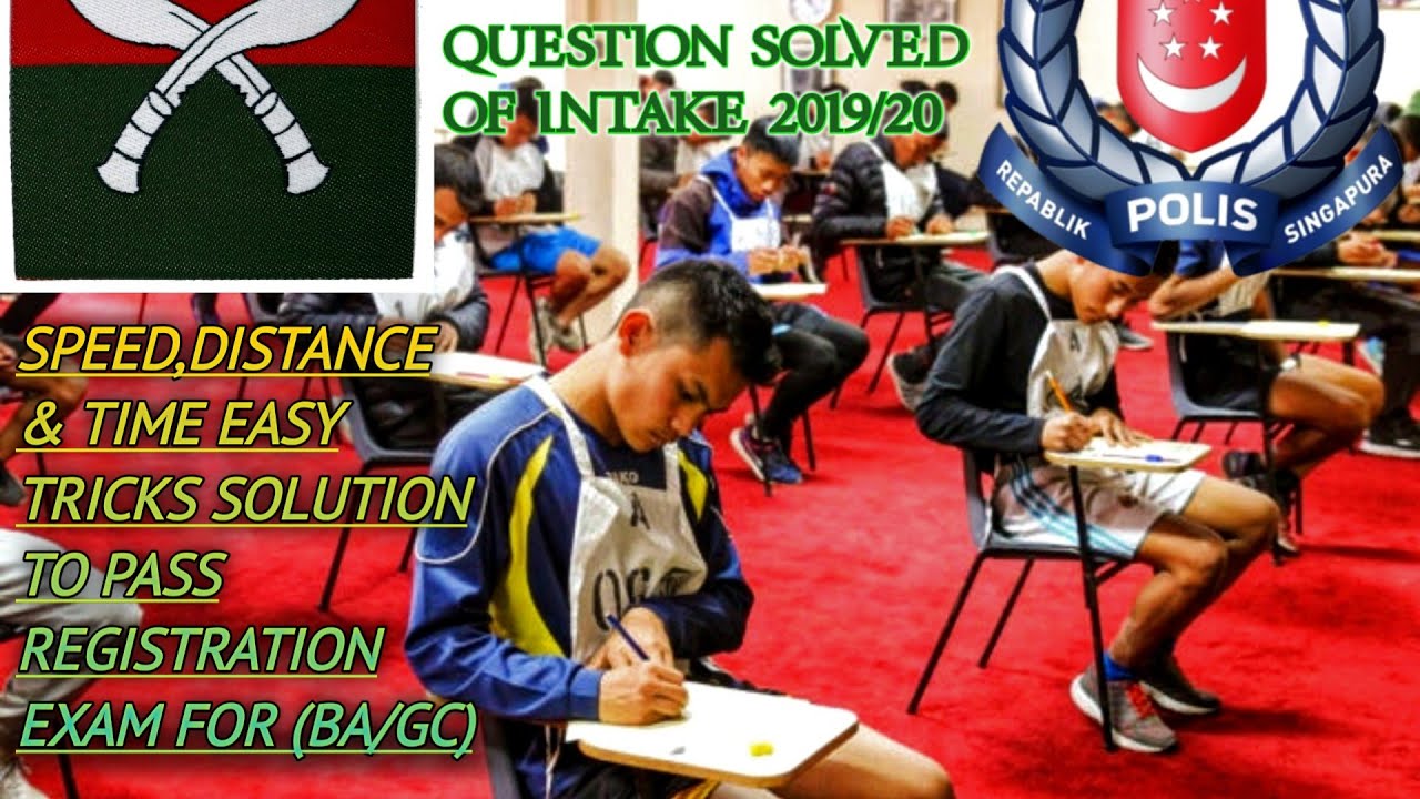 Speed, Distance and Time | British Army and Singapore Police Math Model ...