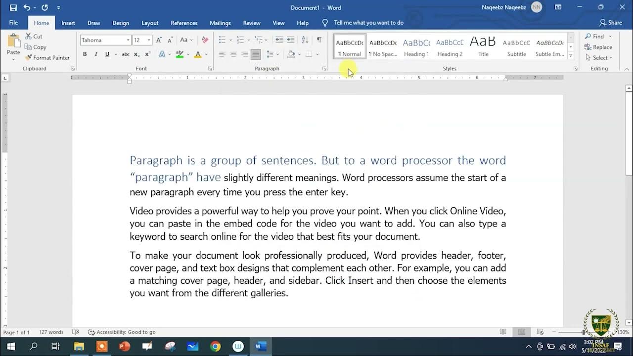 Starting to Use Word Processor ( Part 02 ) | 11TH COMPUTER SCIENCE | CHP 08 | LECTURE NO 8.6 ...