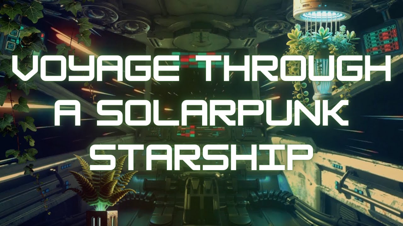 Voyage Through a Solarpunk Starship | Futuristic Ambience with ...