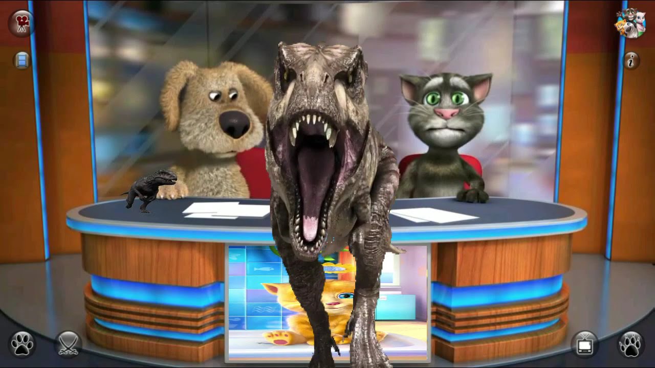 Talking Tom and Ben News 2020 Attacked by T Rex and Indominus Rex ...