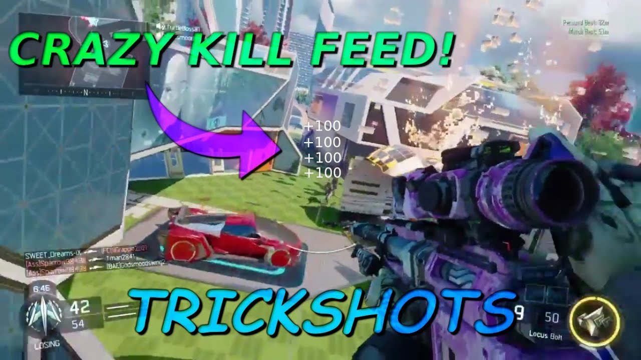 Black Ops 3 Trick Shot Montage! -QuadFeeds, Triples, Across Maps! - YouTube