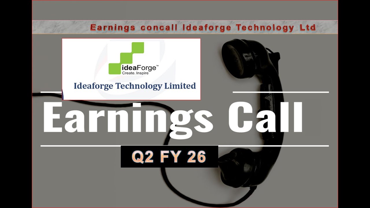 Ideaforge Technology Ltd concall for Q2FY26 #Ideaforge # ...