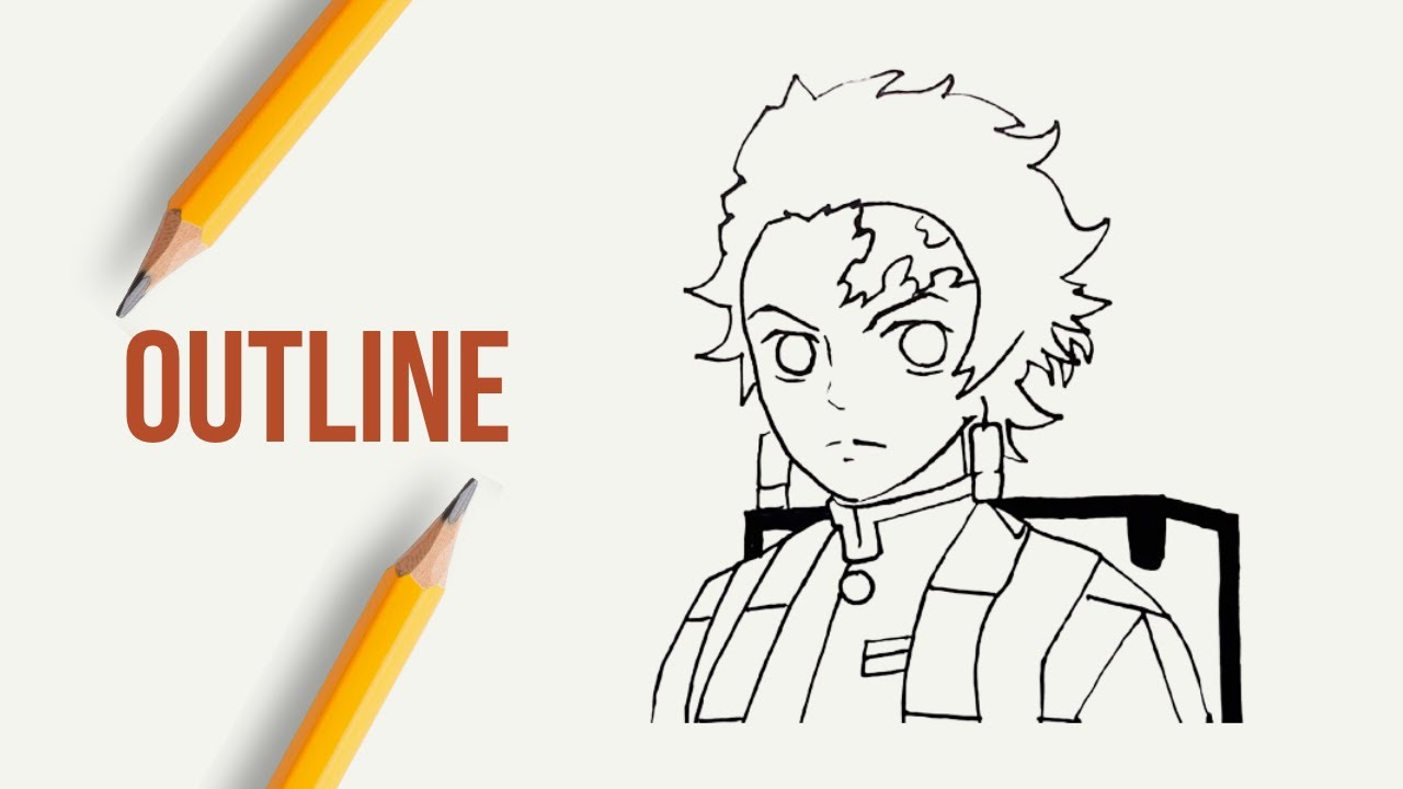 How To Draw Tanjiro Kamado Step by Step | Easy Anime Drawing Tutorial ...