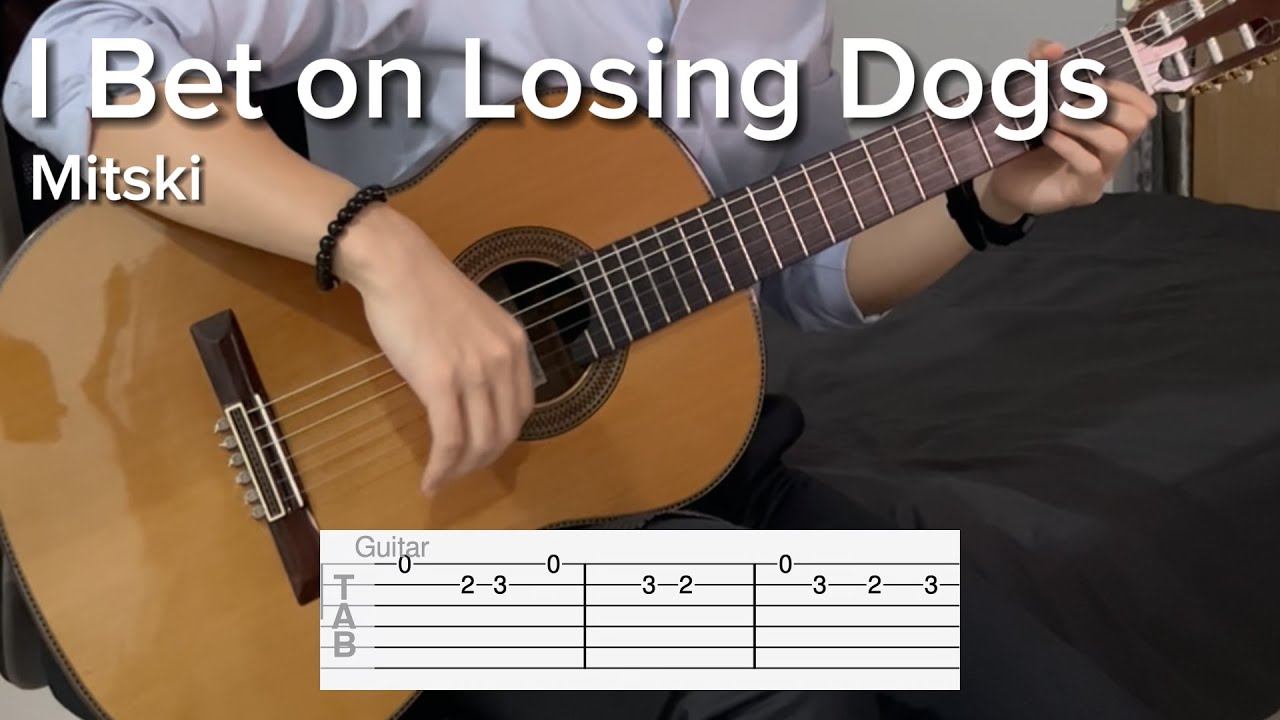 I Bet on Losing Dogs by Mitski (EASY Guitar Tab) - YouTube