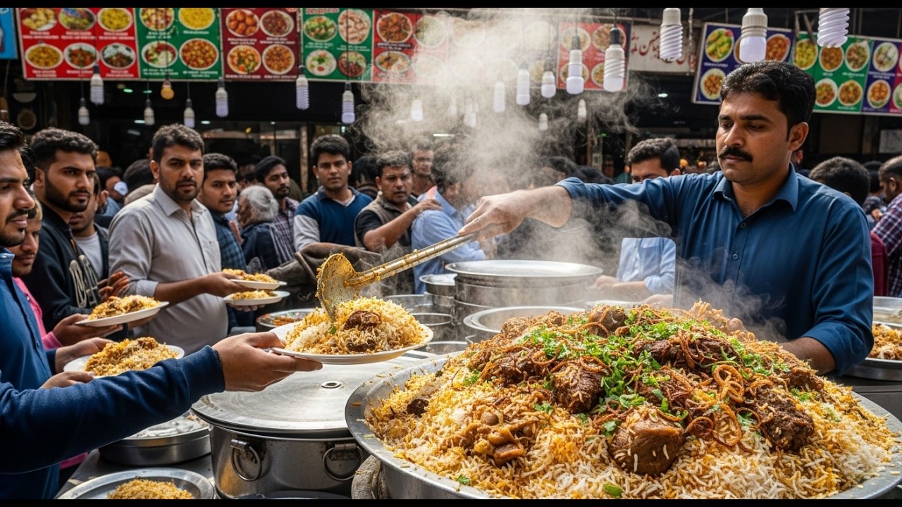 AKRAM BIRYANI MOST FAMOUS BEEF PULAO OF HYDERABAD! SPICY MASALA ...