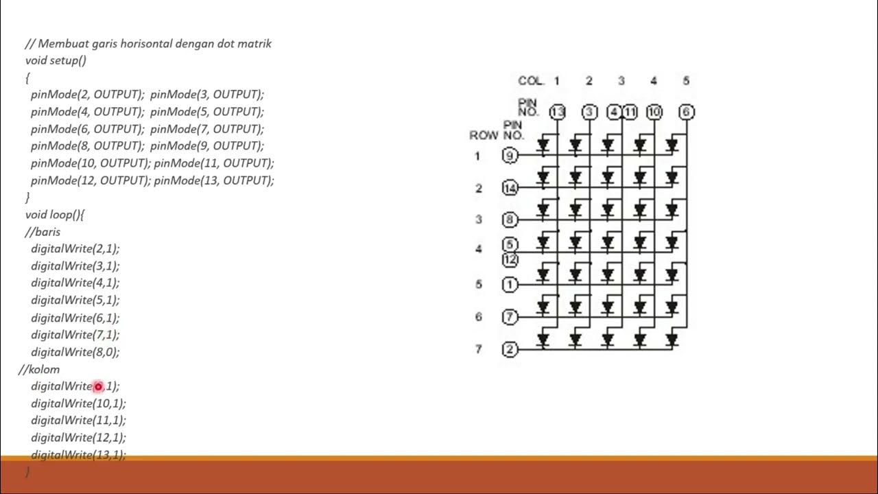 Pelatihan Mikrokontroller Arduino_BAGIAN 3C_dot matrix horisontal - YouTube