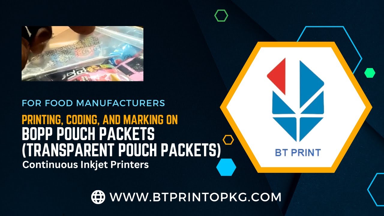 Printing Coding & Marking on Transparent (BOPP) Pouch Packets - YouTube