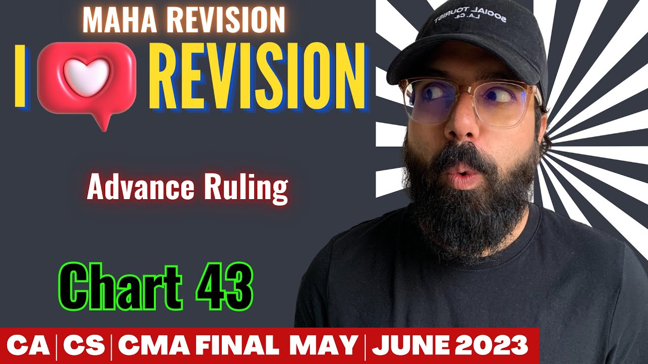 Chart 43 Advance Ruling|MAHA REVISION | CA CS CMA Final | CA Ramesh ...