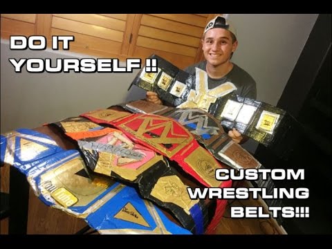 MAKE YOUR OWN DIY CHAMPIONSHIP WRESTLING TITLE BELTS!! - YouTube