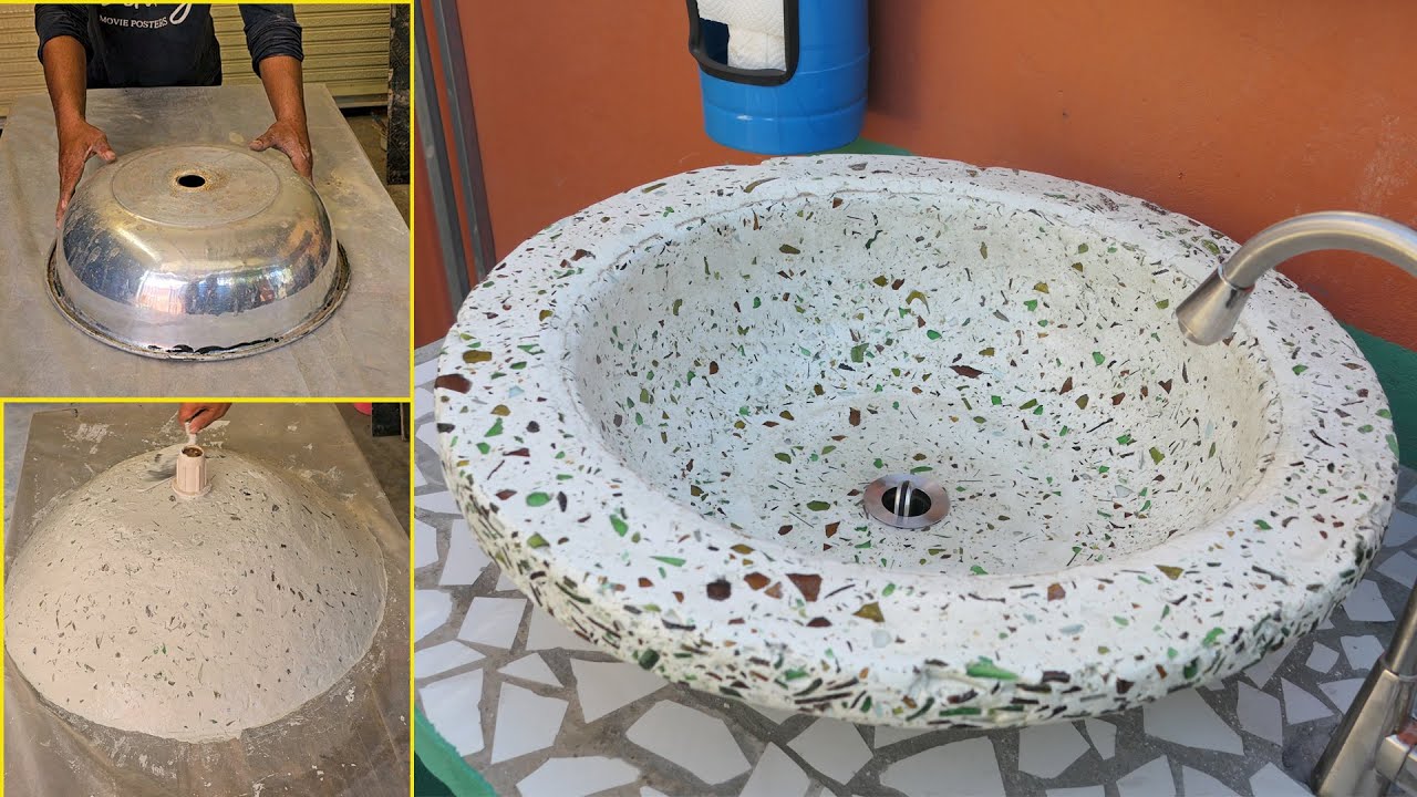 Creative, unique art of making Lavabo from old glass bottles! You will ...