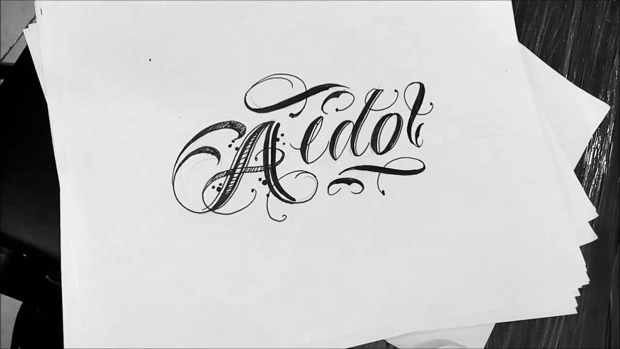 TIPOS DE Letras para tatuar"ALDO"/DRAWING CHICANO LETTERING/LETRAS DE ...