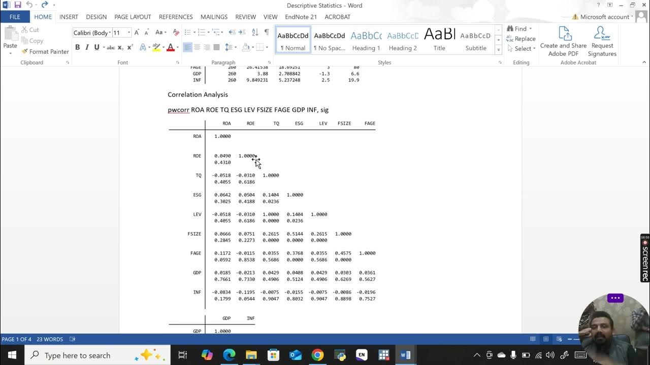 How to interpret the results of correlation matrix? - YouTube