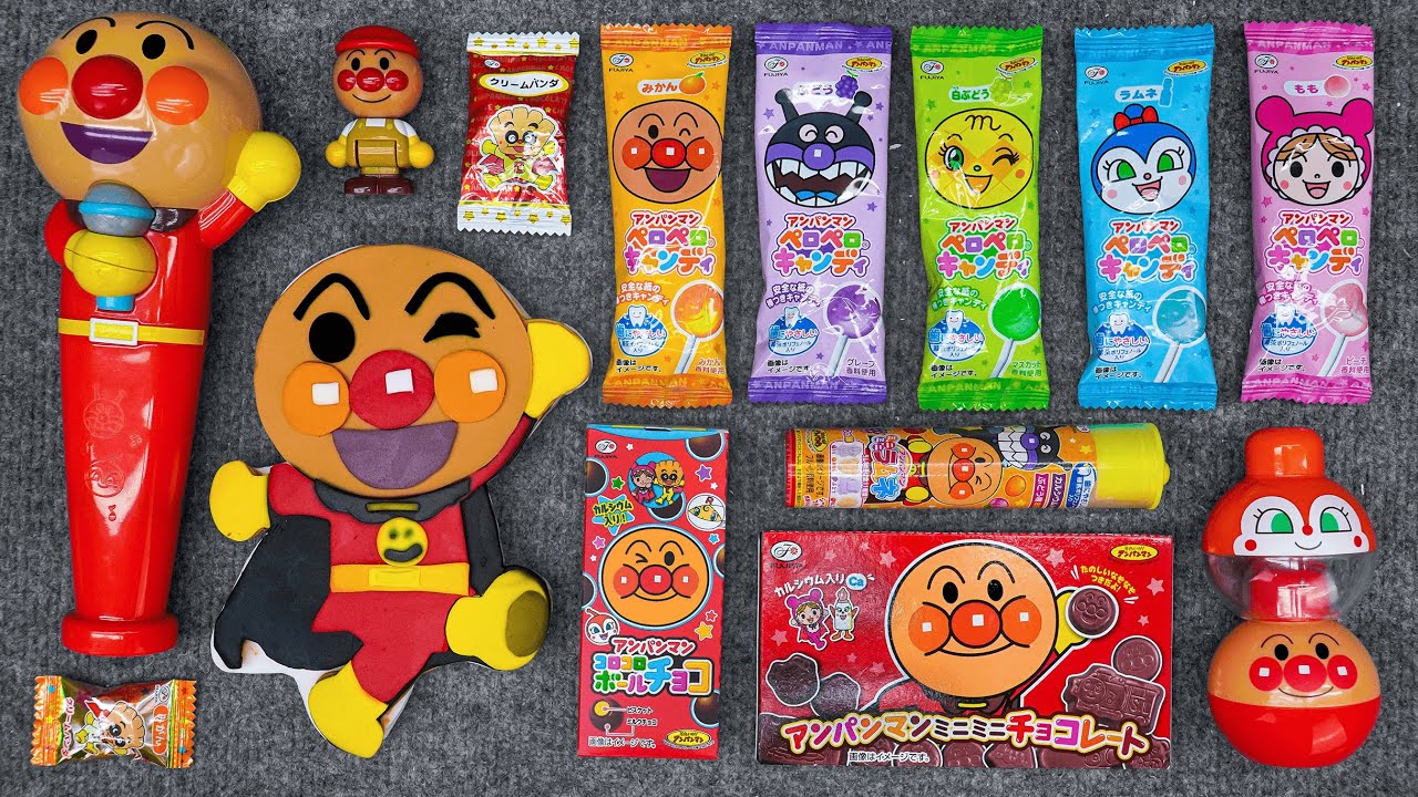 26 Minutes Satisfying with Unboxing Cute Anpanman Candy and Toys ...