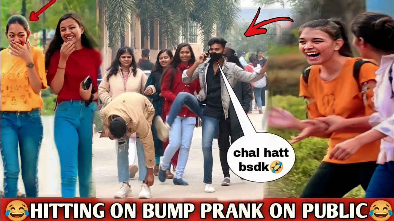 HITTING ON BUMP😱 PRANK IN PUBLIC 😂 l EPIC REACTION 🤣l POPPER VISHAL ...
