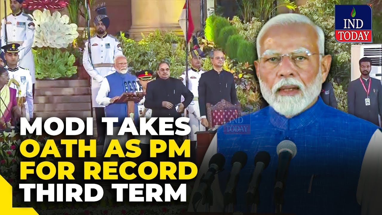 Narendra Modi takes oath for the third straight term as the Prime ...