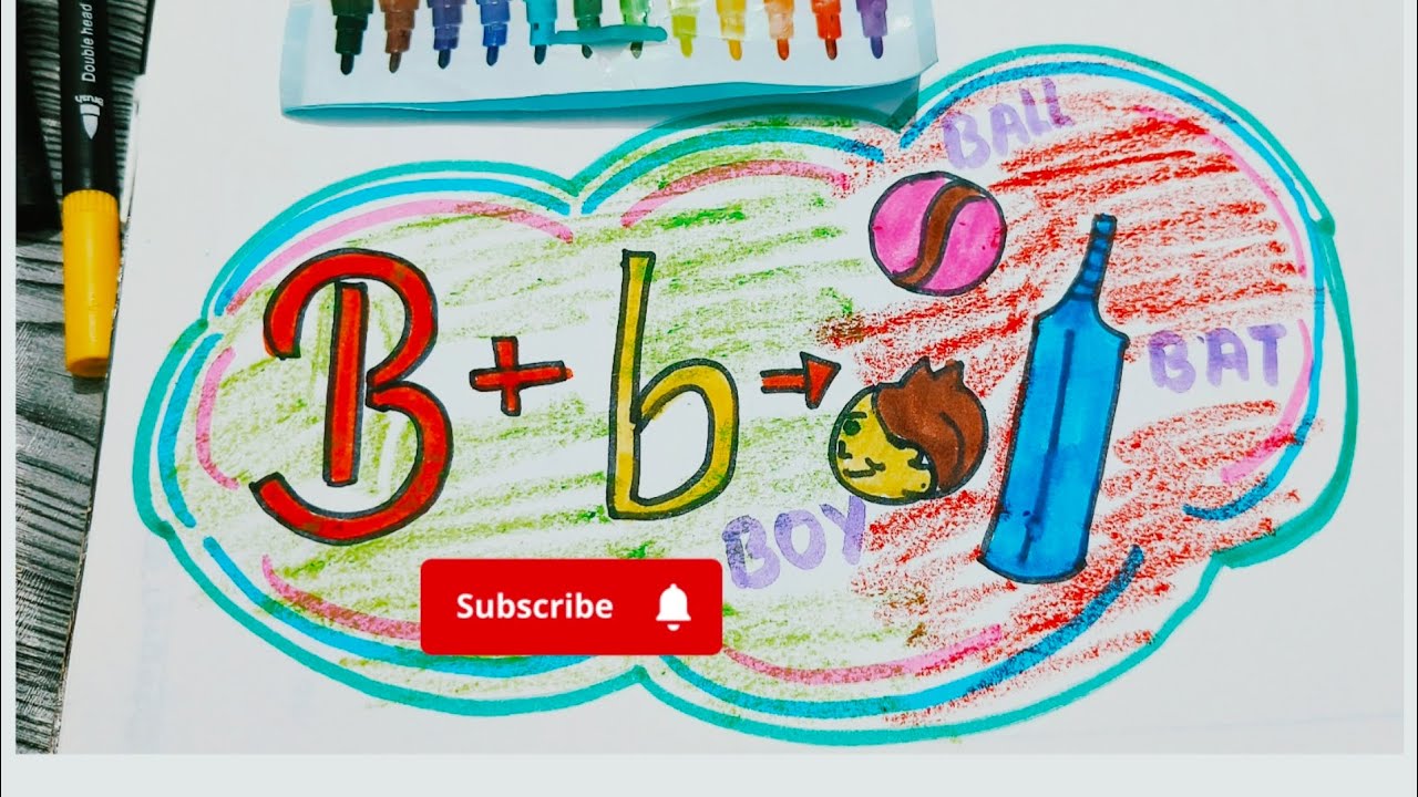 Capital and small letter B'b'||How to draw Letter B#alphabet 🔤#letter# ...