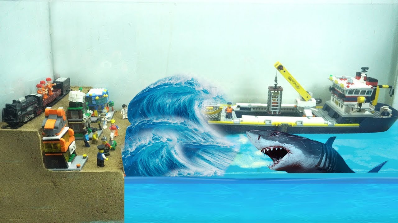 Dam Breach while Tsunami flooding Giant Ship Sink - Dam Breach ...