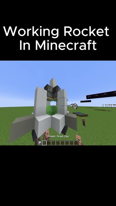 Working Rocket In Minecraft #minecraft #redstone - YouTube
