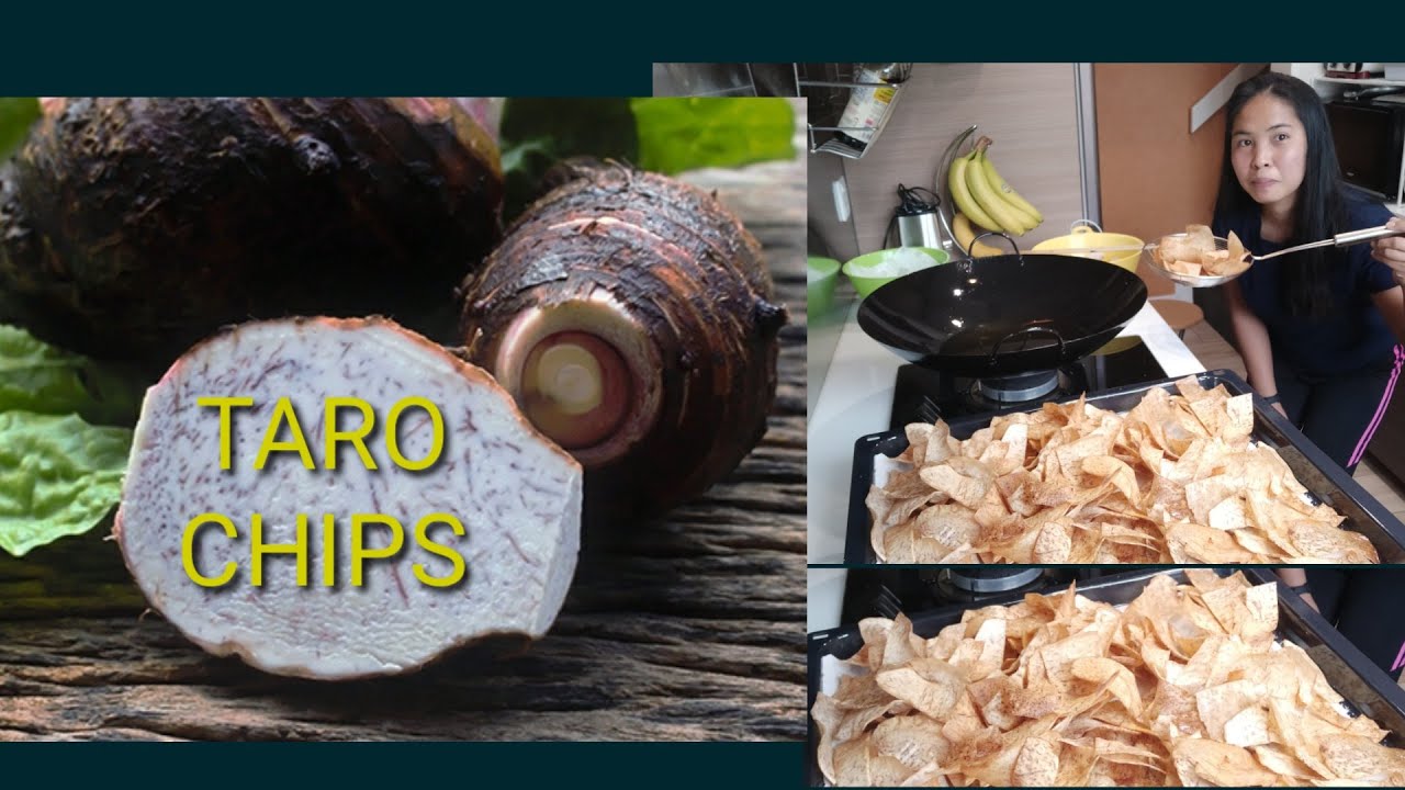HOME MADE TARO CHIPS - YouTube