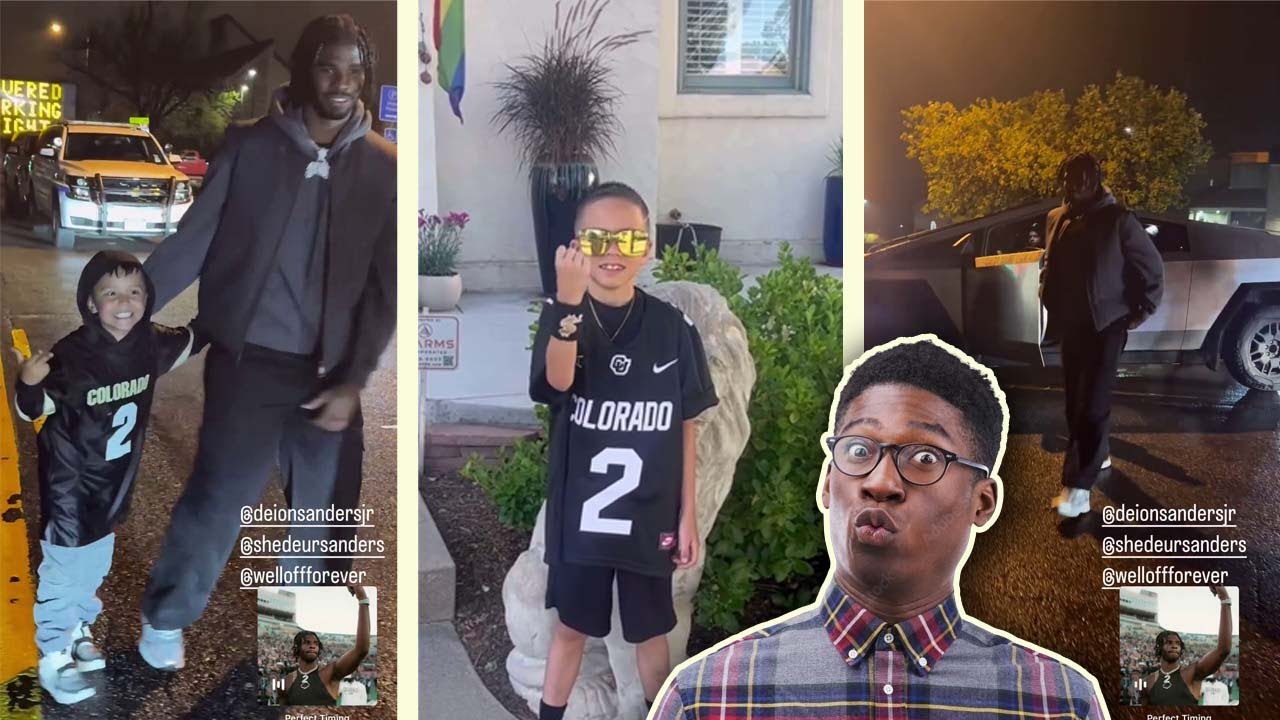 Shedeur Sanders Pulls Over His Cyber Truck for His Little Fan 🔥Shilo ...