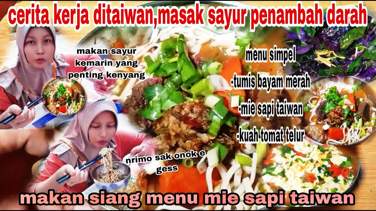 sayur nget2an..⁉️ menu simpel buat majikan||tumis bayam merah|| tkw ...