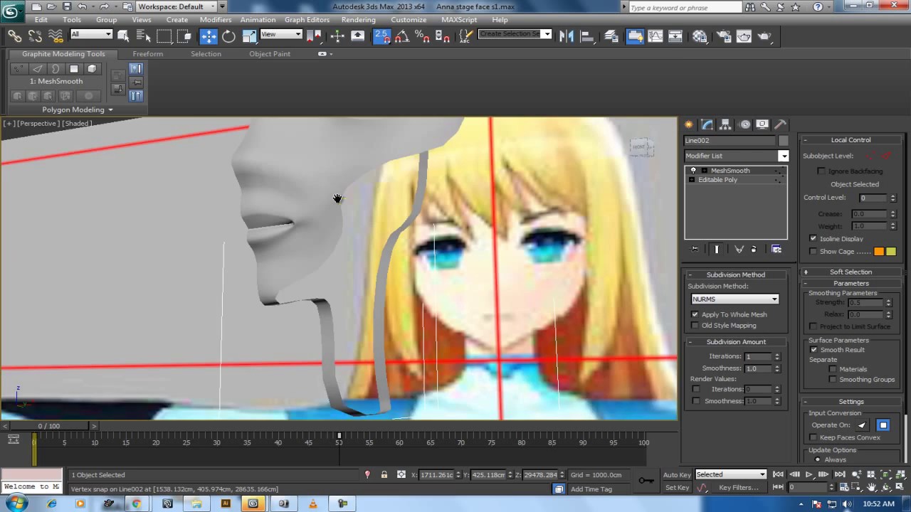 face modeling in 3ds max | 3DsMax Face Modeling pt 2(Long version ...