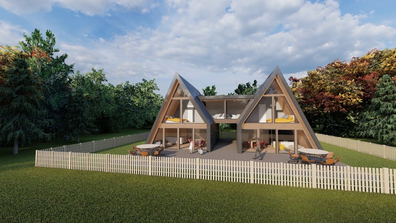 Casa Tip A frame Cu doua Apartamente pentru inchiriat AFR0044 A Frame ...