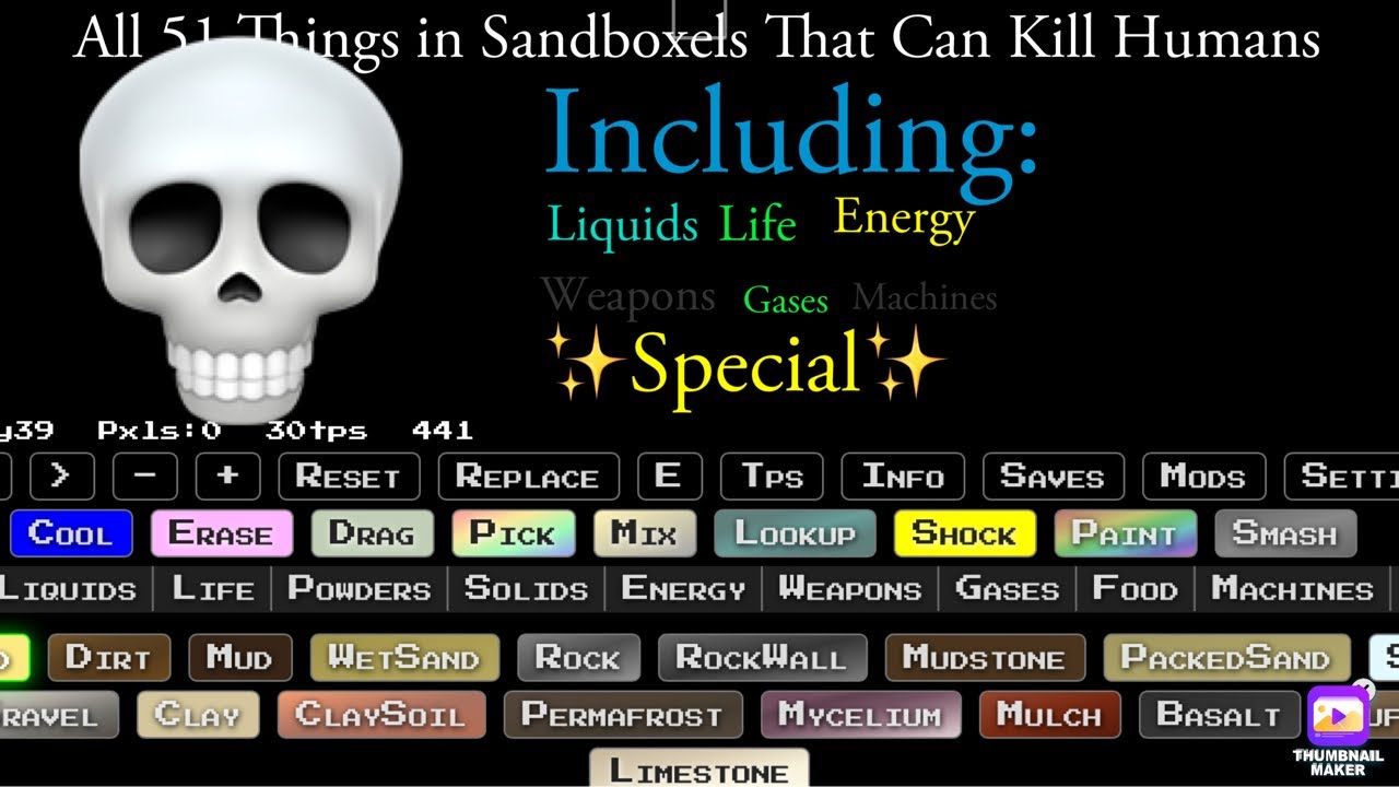 All 51 Things in Sandboxels That Can Kill Humans - YouTube