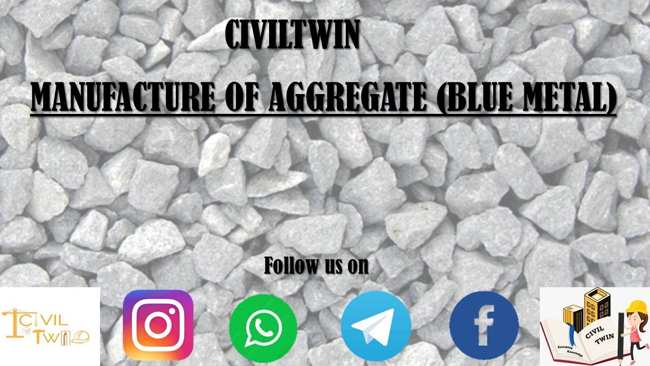 MANUFACTURE OF AGGREGATE BLUE METAL#coarse aggregate#basic civil # ...