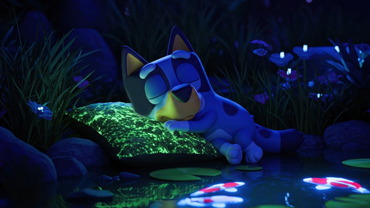 Bluey's Luminous Pond Lullaby | Calming Animation for Stress Relief ...