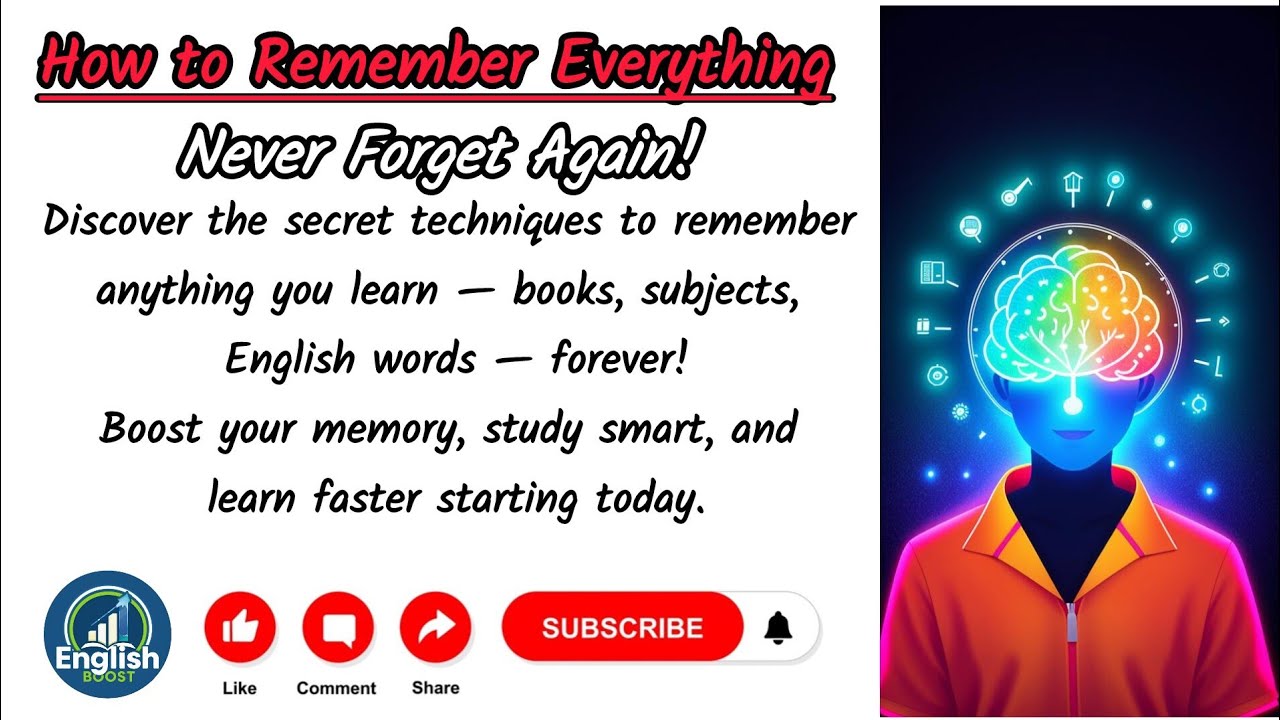 How to Remember Everything You Learn | Boost Your Memory & Study ...