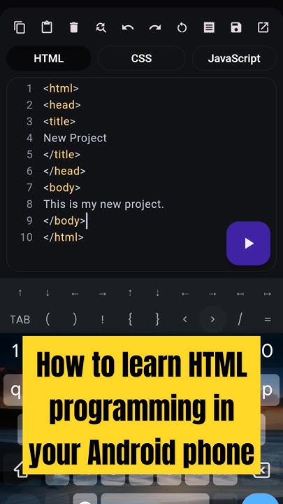 How to learn HTML programming in your android phone @cpxGalaxy#coding#html#programming#short ...