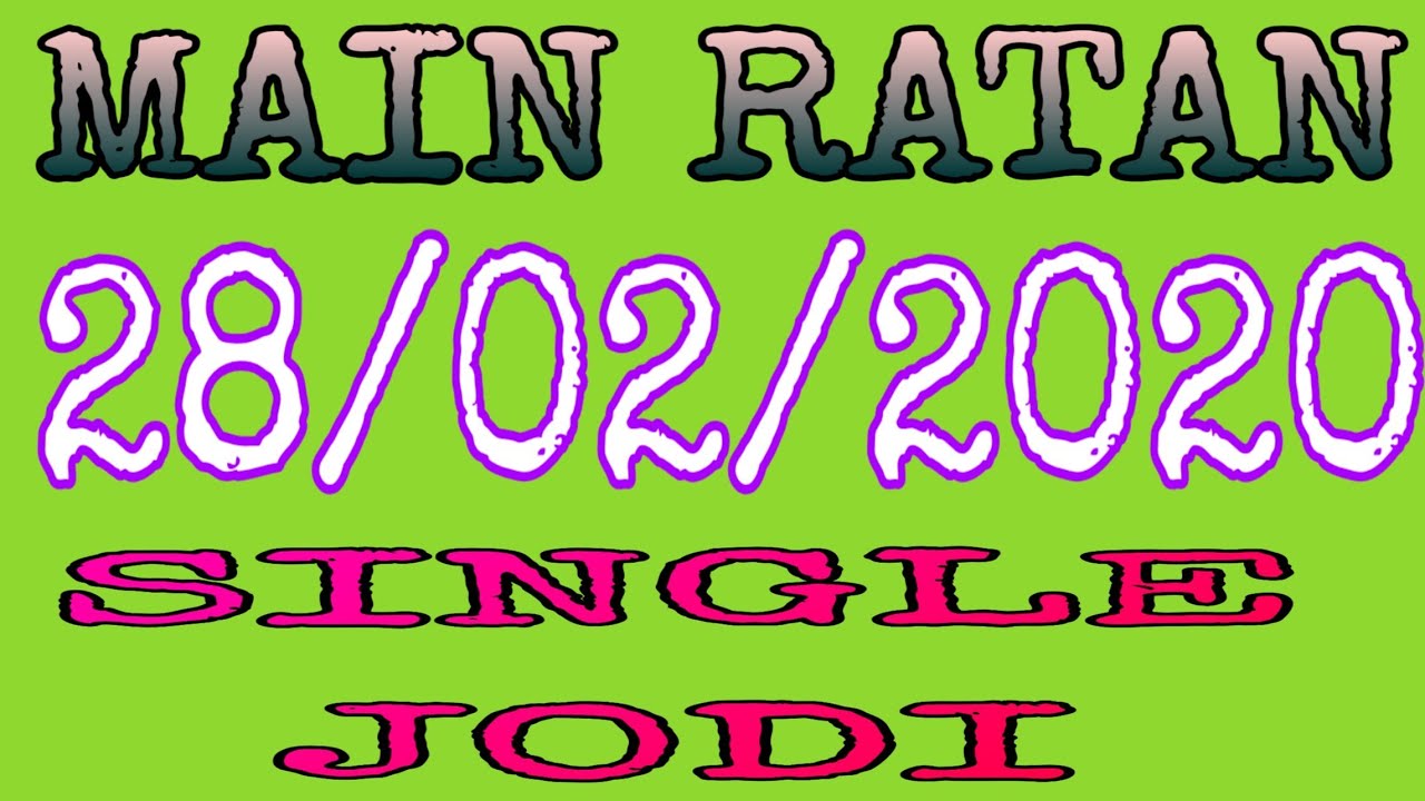 Main Ratan Matka=28/02/2020 || today OTC And Kalyan VIP Jodi Number ...