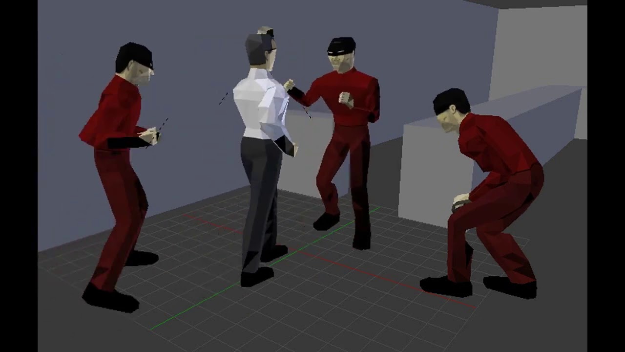 Fight Sequence Animation - Work In Progress - Bank Robbery Scene - YouTube