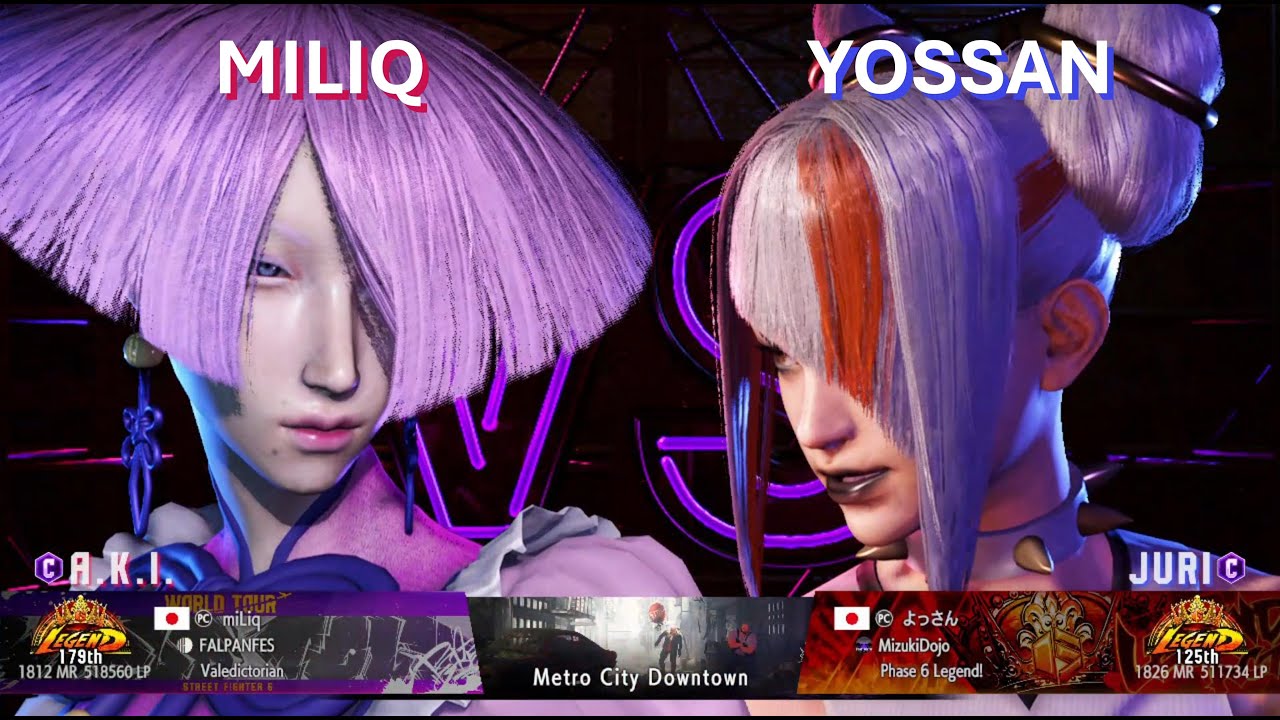 SF 6 ⚔ MILIQ (A.K.I.) 🆚 YOSSAN (Juri) ⚔ Master Level Gameplay - YouTube