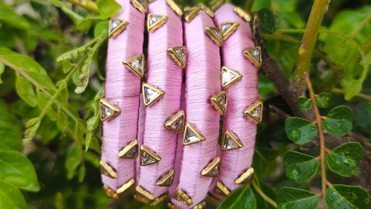 Diy#How to make beautiful silk thread bangles for begginers Tamil# ...