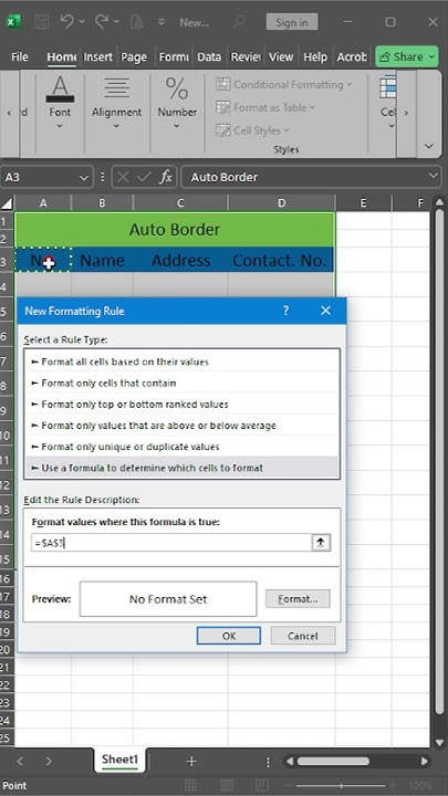 How to Use Auto Border in Excel | Quick Excel Tip for Clean Spreadsheets #exceltips #excelshorts ...