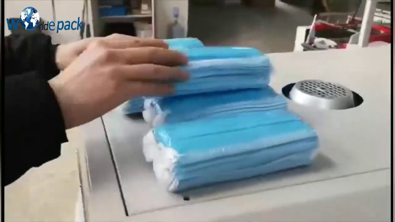 Disposable Face Mask Packing Machine 50 Pcs Per Bag | Face Mask 3 ply ...