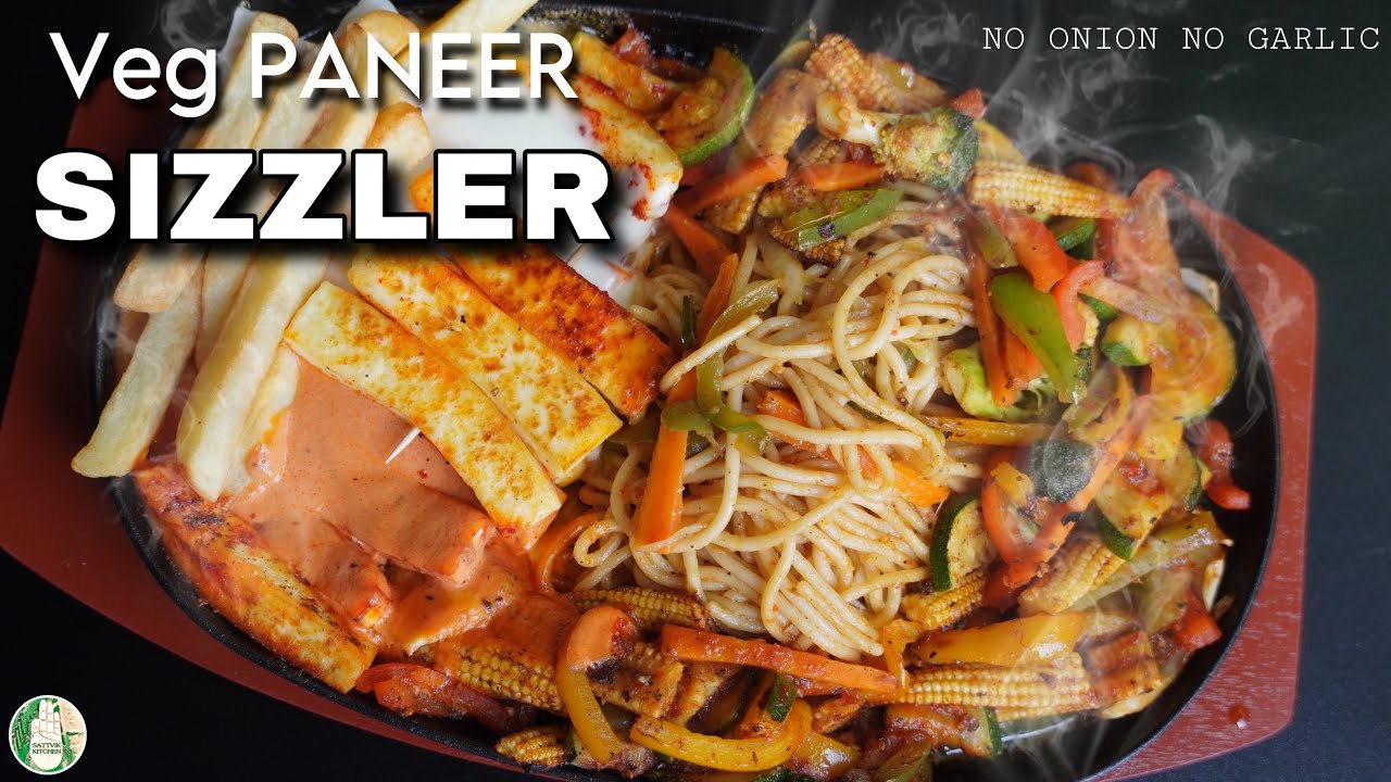 VEG PANEER SIZZLER no onion no garlic / Step by step guide to make ...