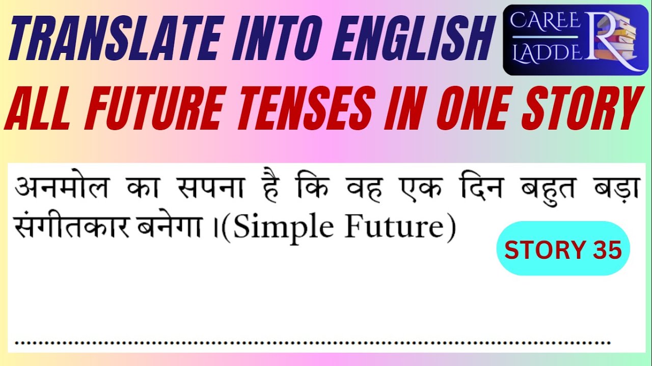 Translate into English | Story 35 | Learn All Future Tenses in 13 ...